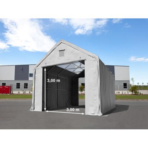 4x8 m hangar avec fenêtres dans le toit, porte 3x3 m, PRIMEtex 2300 ...