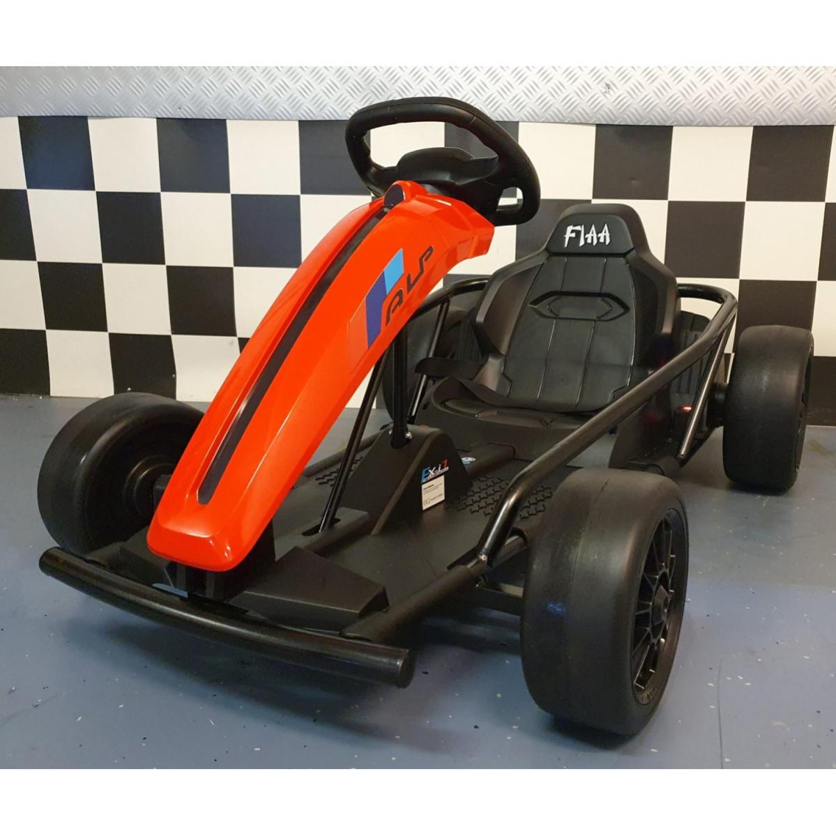 Go Kart Elettrico Rosso da 24V Macchina Drift Cavalcabile per Bambini ...