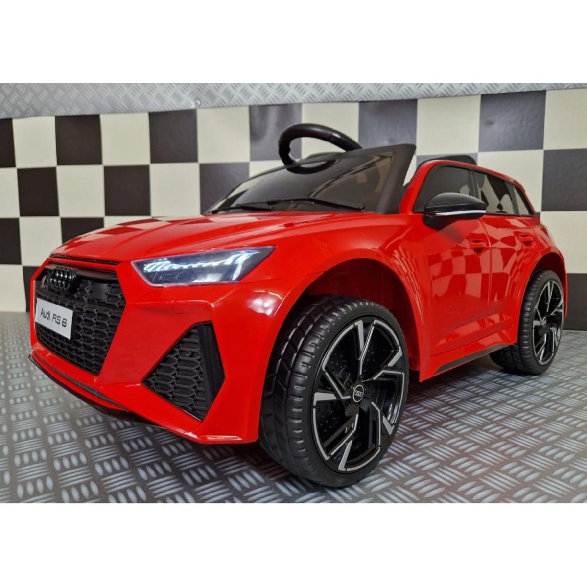 Macchina Elettrica Audi RS6 Rossa a Batteria Auto per Bambini 12 V ...