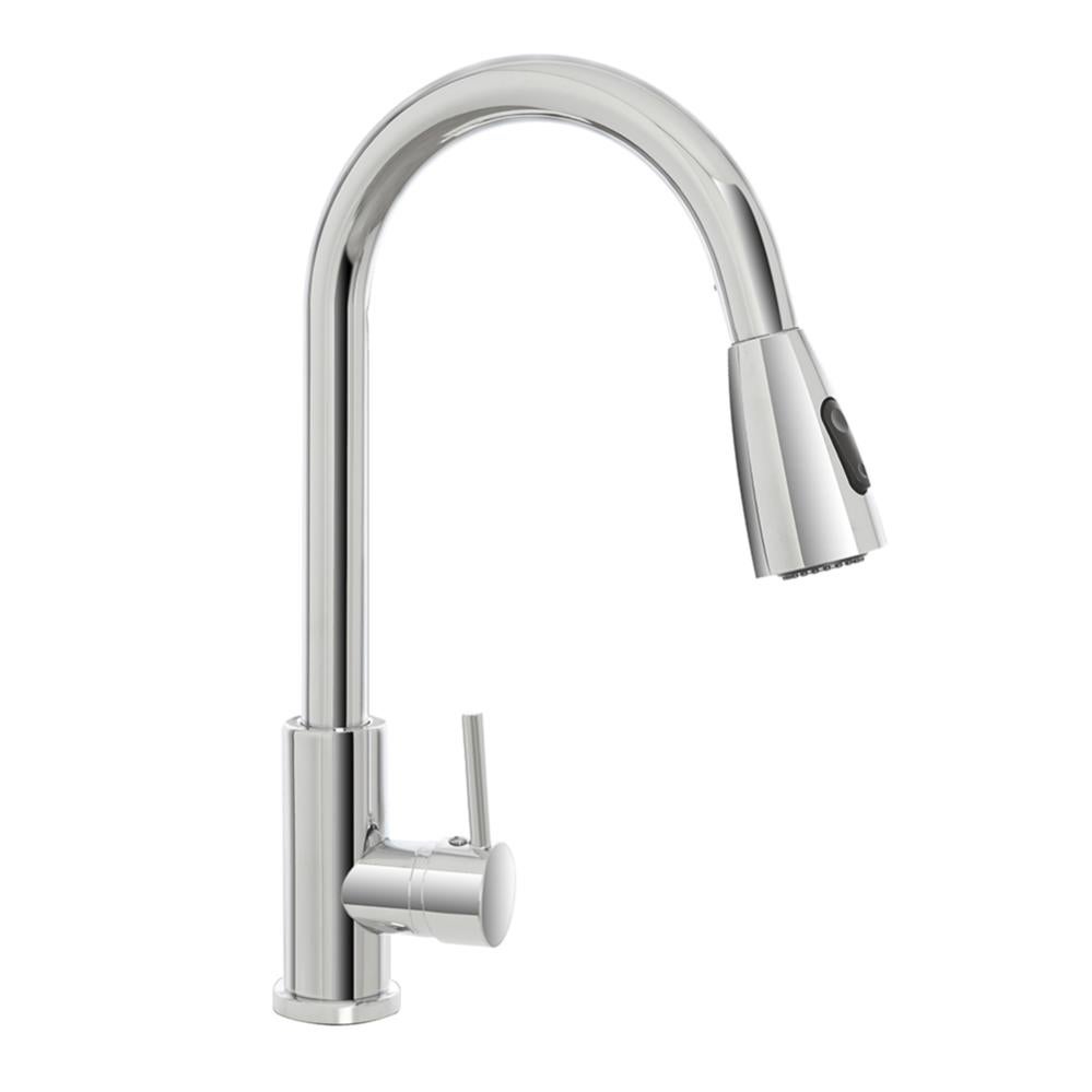 Miscelatore cucina cromato in acciaio inox con doccetta estraibile ...