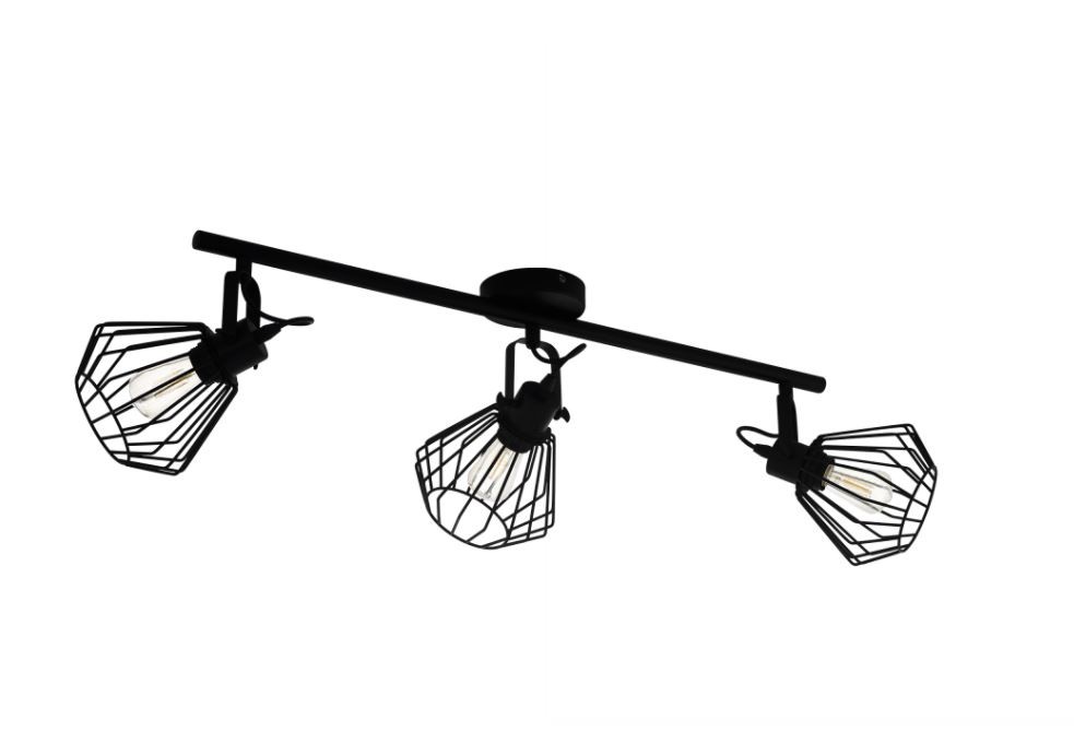 Bande de projecteur EGLO LED Slats Acier Noir 3xE27 | Leroy Merlin