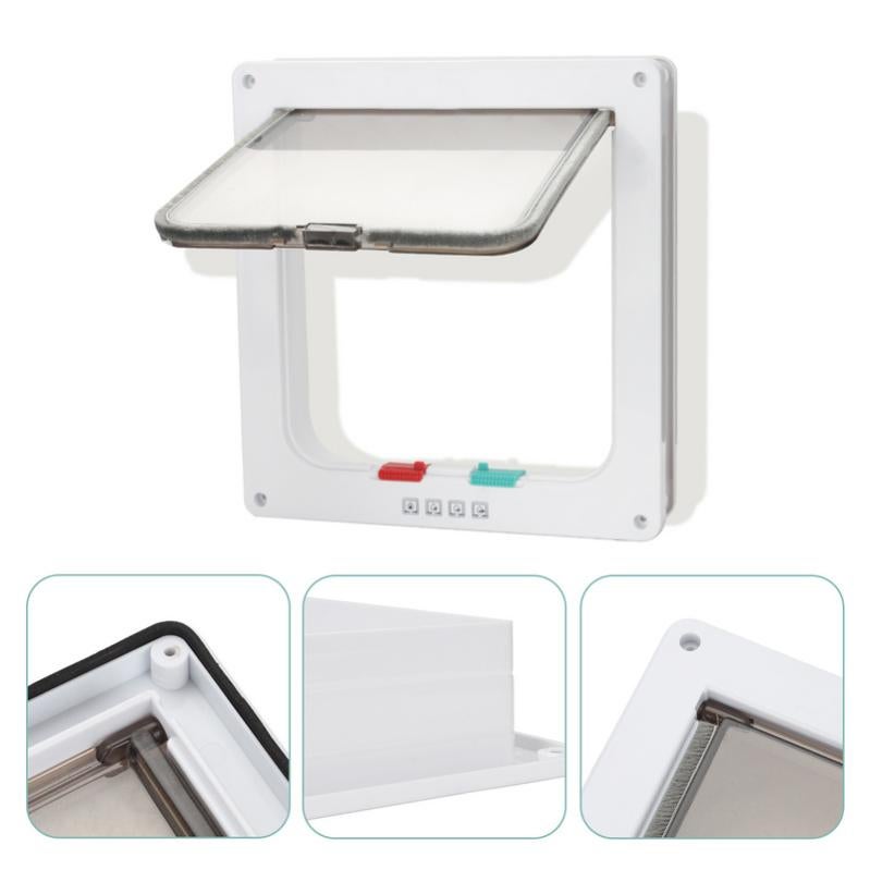 Pet Flap Dog Flap 2 misure a 4 vie con tunnel 23,5x25cm | Leroy Merlin