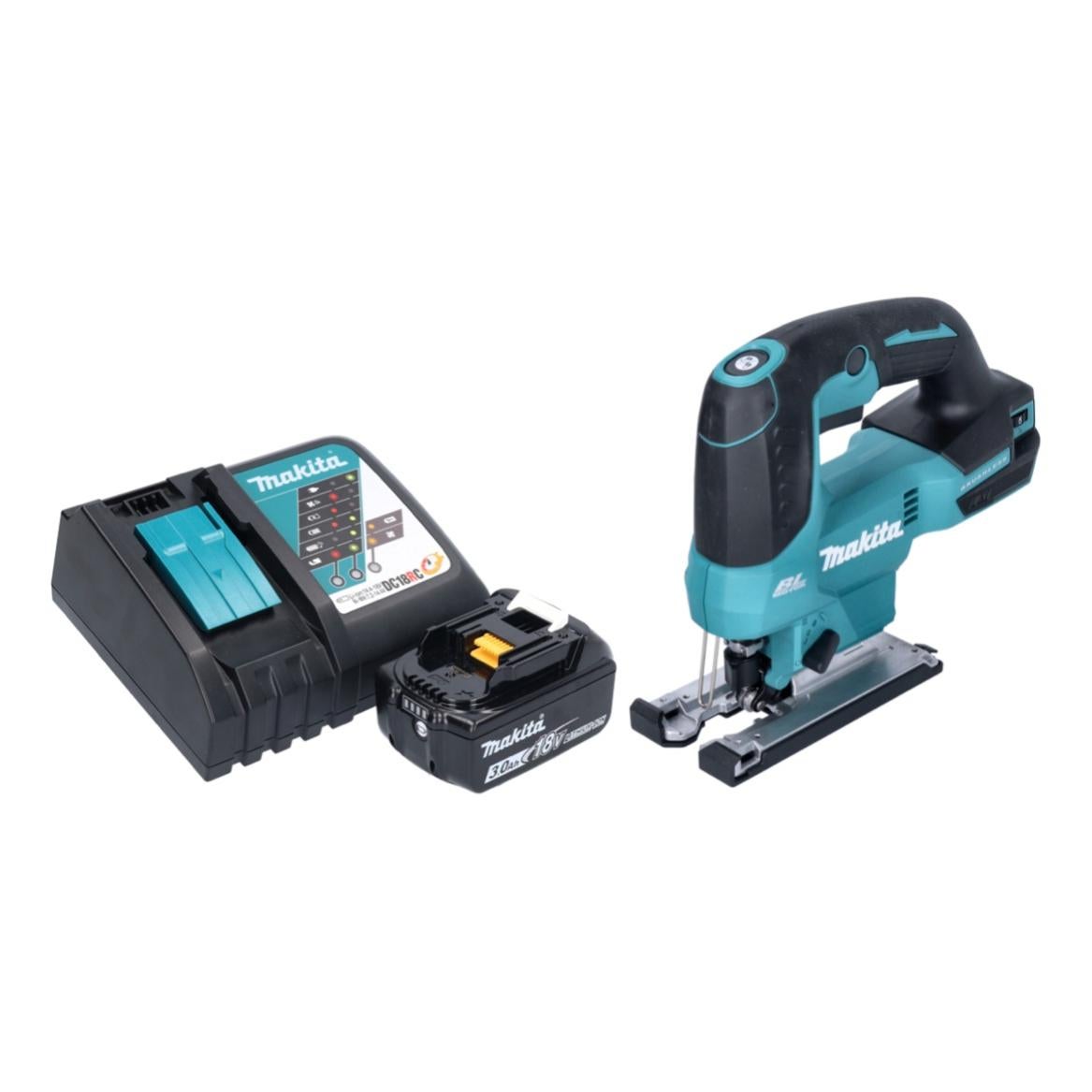 Makita DJV 184 RF1 Scie sauteuse sans fil 18V Brushless + 1x Batterie 3,0Ah + Chargeur | Leroy ...