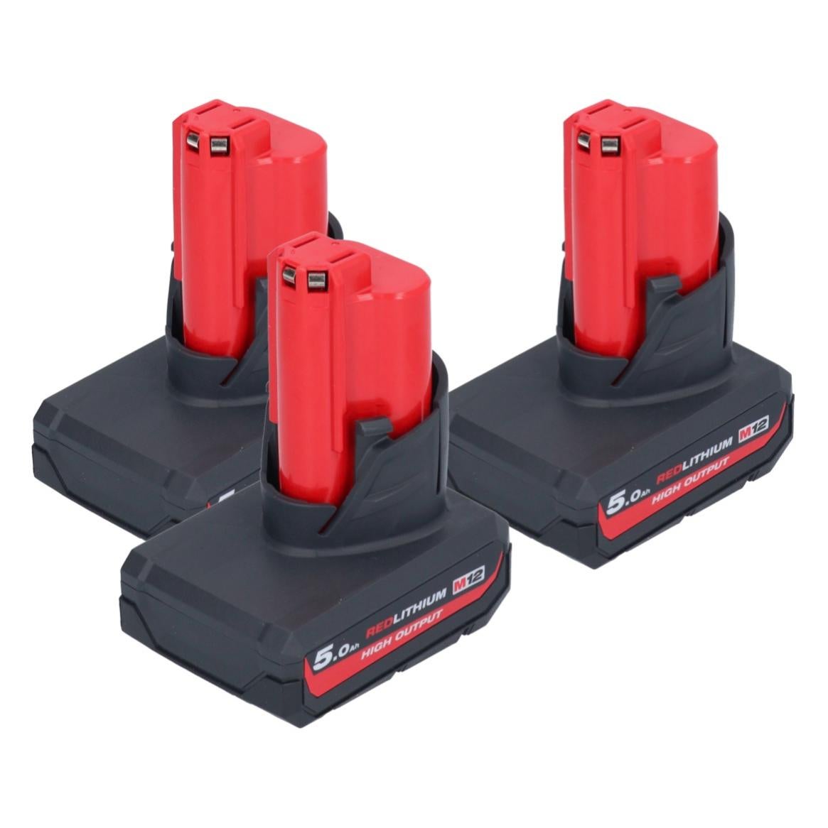Milwaukee Batterie Set 3x M12 HB5 High Output 12 V 5,0 Ah / 5000 mAh Li ...
