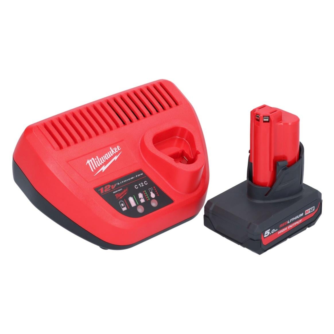Milwaukee M12 HNRG-501 Batterie Starter Set HB5 High Output 12 V 5,0 Ah ...