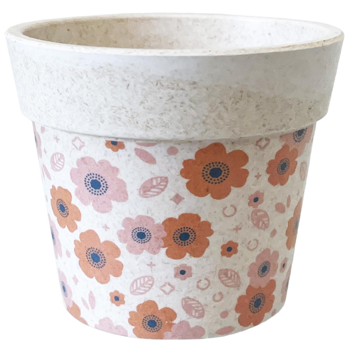 Mini cache Pot Bambou fleurs 6 cm | Leroy Merlin