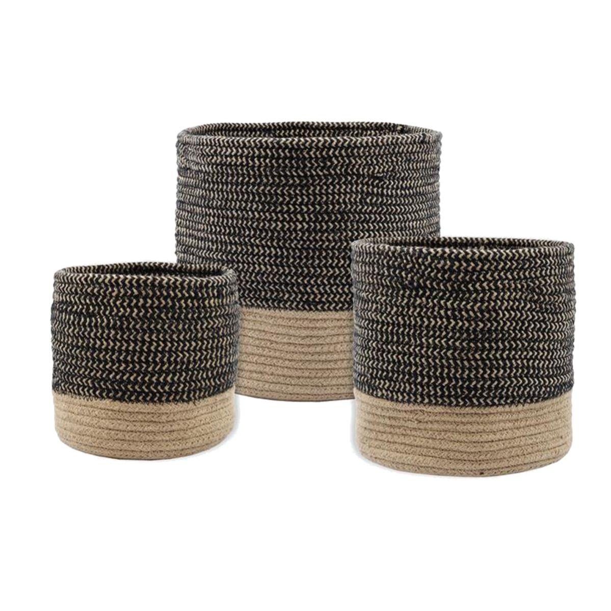 Set de 3 Paniers ou Cache-Pot en coton VANUA | Leroy Merlin