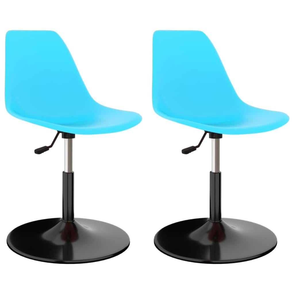 324193 Maison Exclusive - Swivel Dining Chairs 2 pcs Blue PP | Leroy Merlin