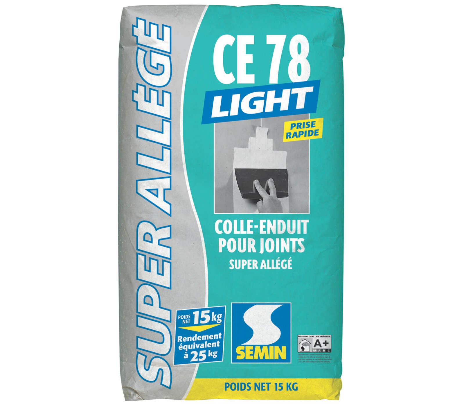 Enduit pour Joint Allégé CE 78 Pate Light Semin, Poudre, Sac de 15 kg ...