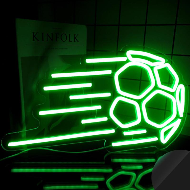Soccer Néon LED, pour chambre, salle de jeux, bar, mur, salle de ...
