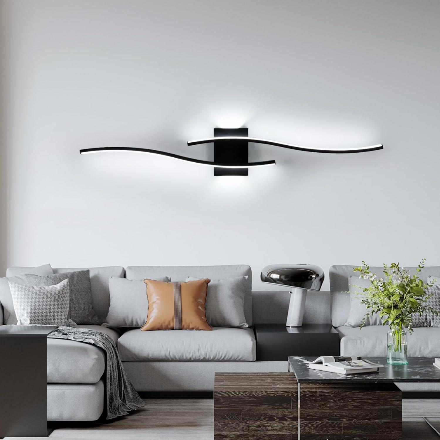 Aplique de pared LED para interiores, lámpara de pared moderna de ...