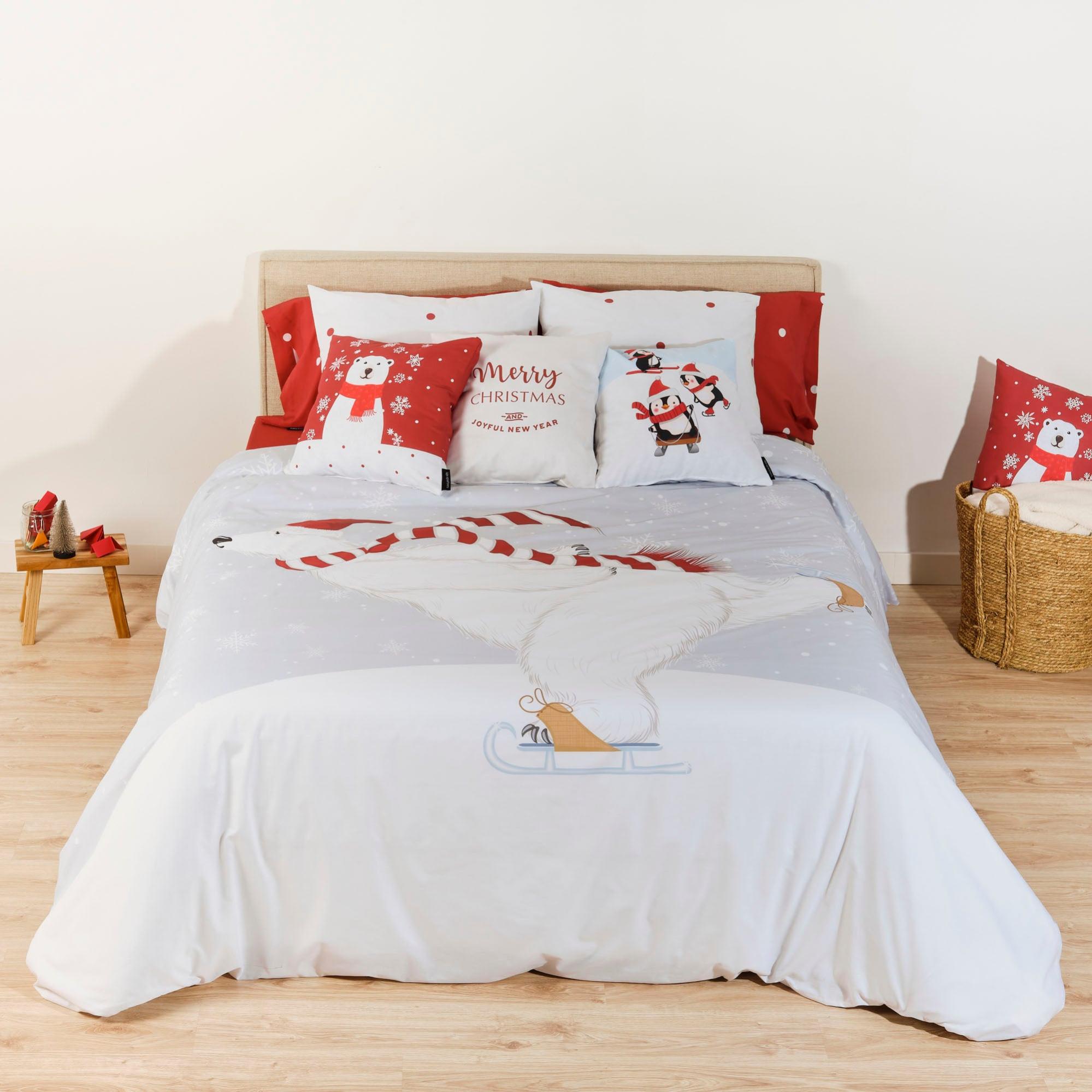 Copripiumino con bottoni 100% cotone Laponia 55 per letto di 150 ...