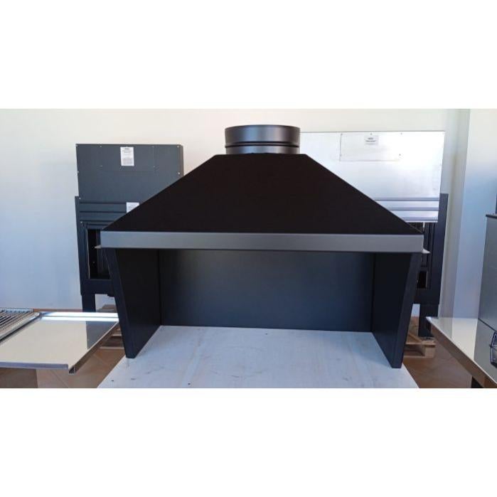Cappa per costruzione barbecue con pareti laterali L 96,6 X P 58 X H 85 ...