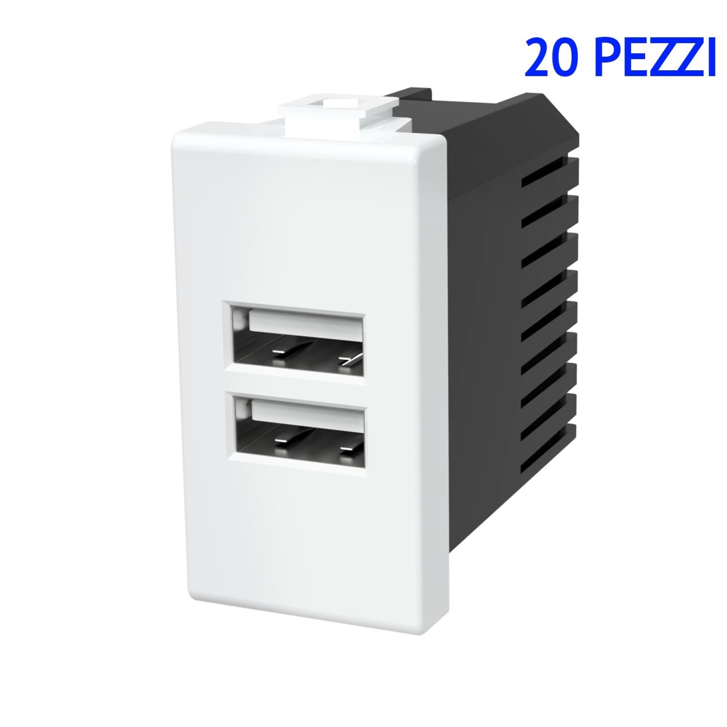 PRESA USB DOPPIO INGRESSO BTICINO MATIX COMPATIBILE 20 PEZZI | Leroy Merlin
