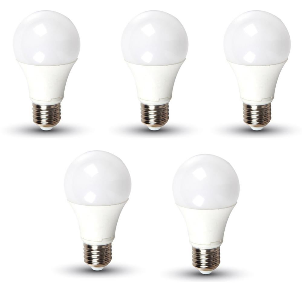 5 LAMPADINE LED E 27 11 W WATT LAMPADA 200 GRADI 1055 LUMEN V-TAC ...