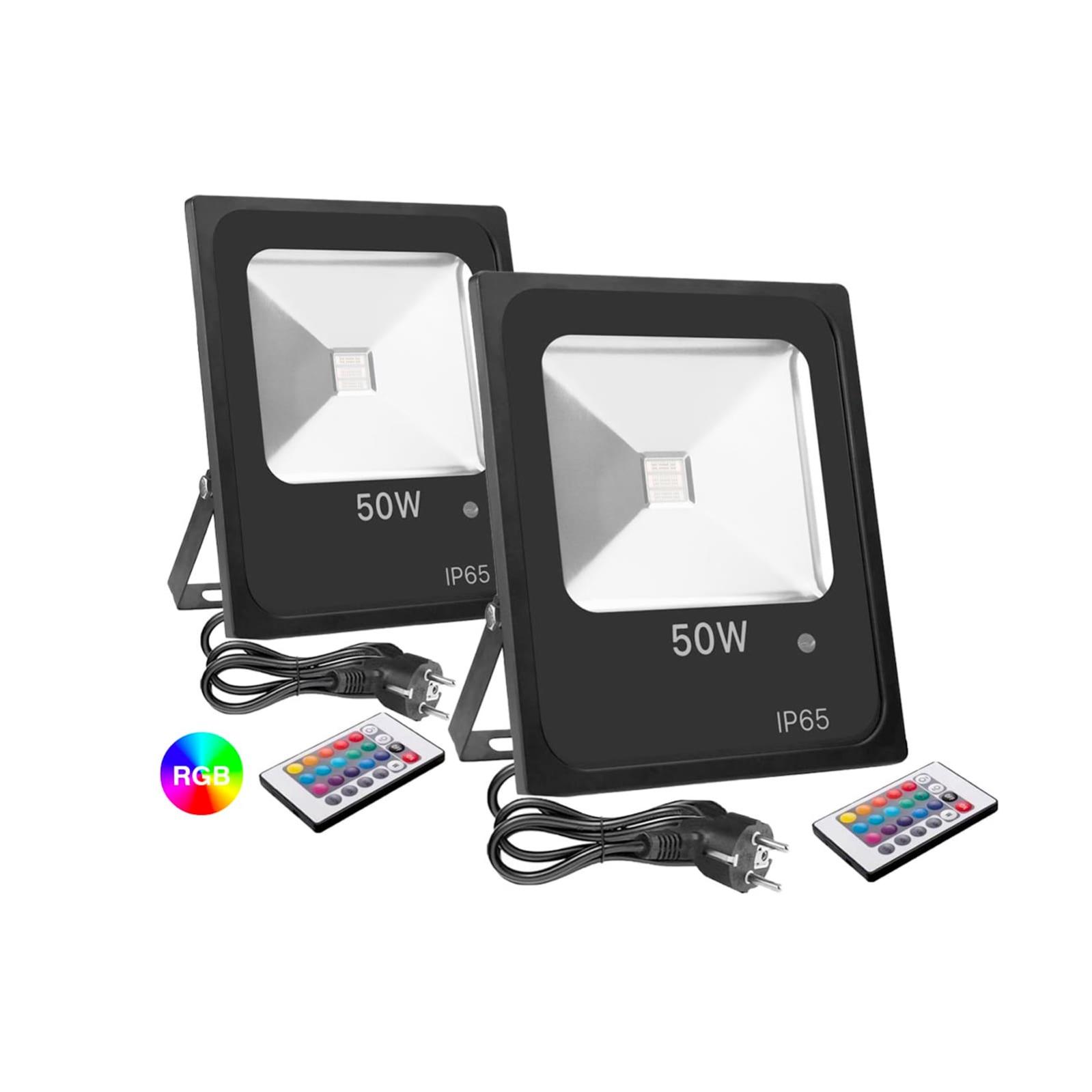 FARO RGB LED FARETTO COLORATO ESTERNO FARETTI COLORATI IP65 50 WATT 2 ...