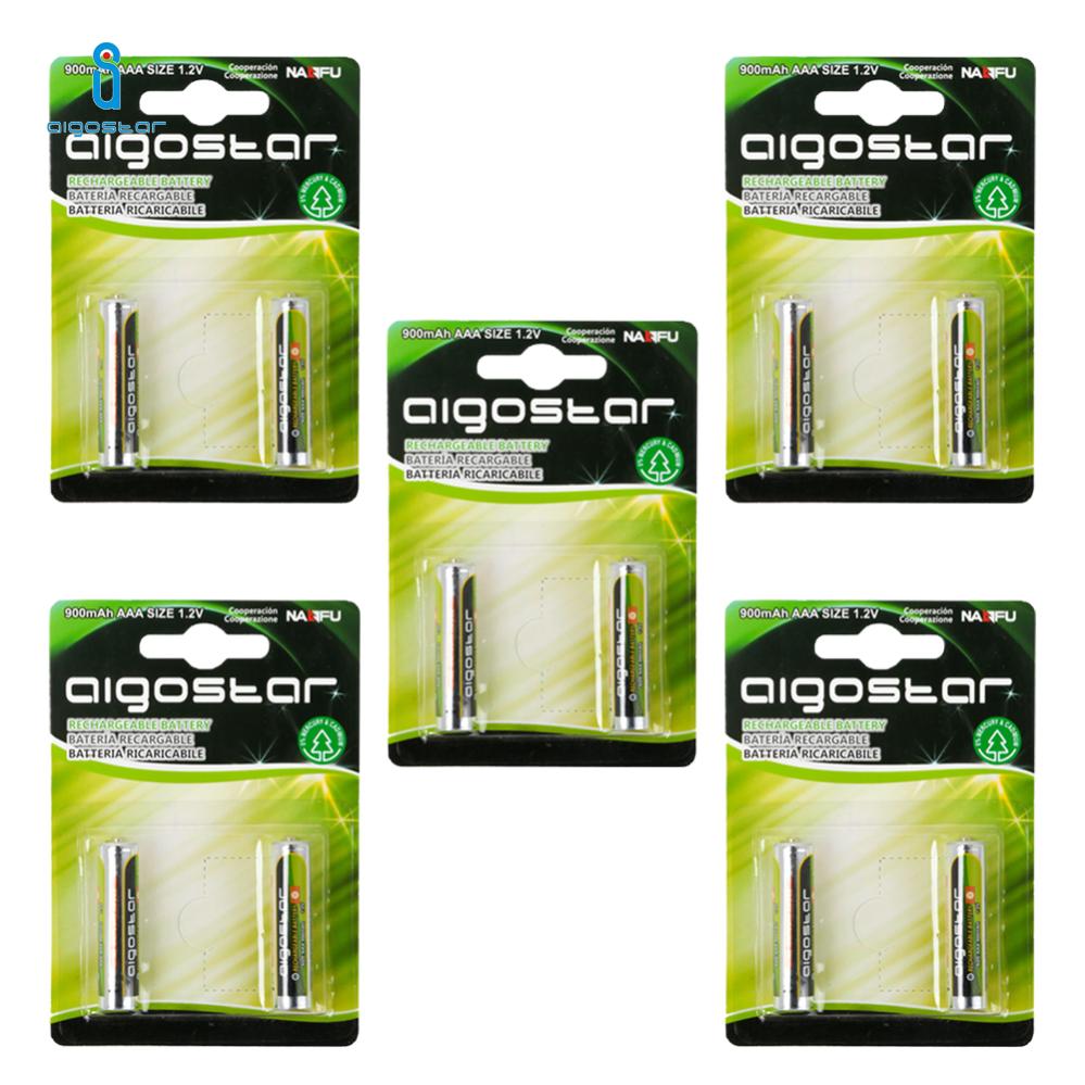 BATTERIE RICARICABILI MINI STILO AAA 900mAH 1.2V SET DA 10 PILE ...
