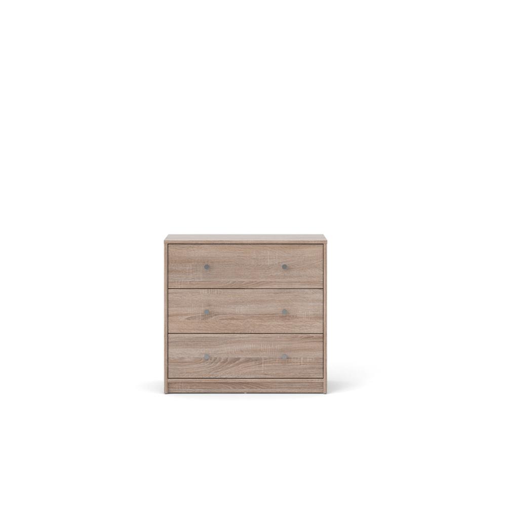 Maria Commode basse avec 3 tiroirs, coloris chêne truffe. | Leroy Merlin