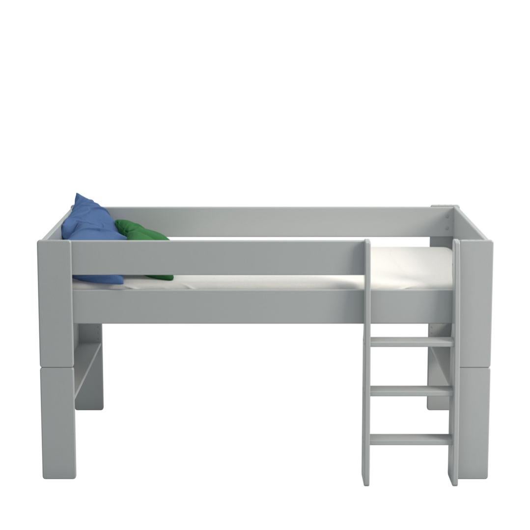 Molly Lit enfant 90x200 cm, gris laqué. | Leroy Merlin