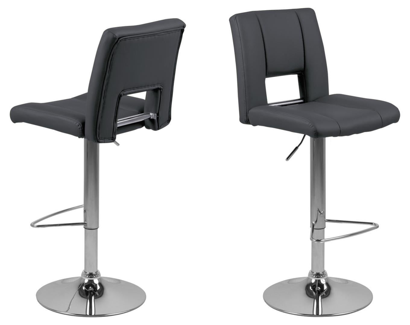 Sylvia tabouret de bar Simili cuir PU gris. | Leroy Merlin