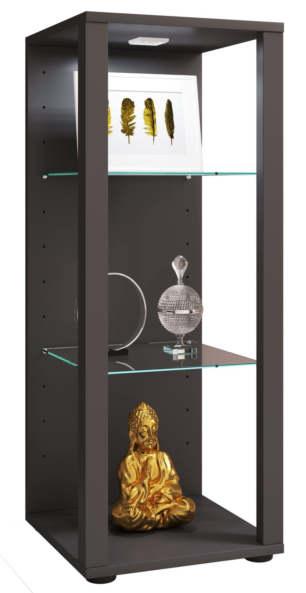 Bois Verre Stand Vitrine Glasol M | Leroy Merlin