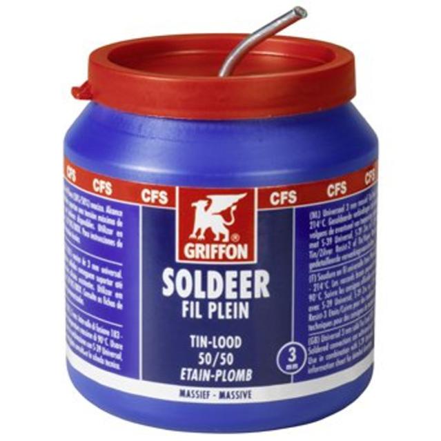 Griffon fil à souder 50/50 solide 3 mm pot à 500 gr | Leroy Merlin