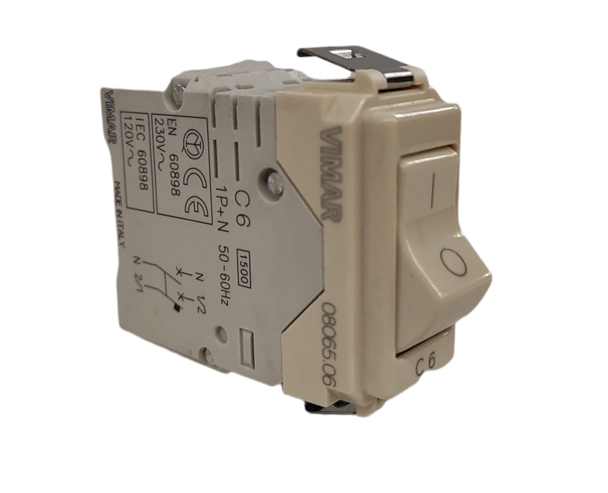 Vimar 08065 06 serie 8000 interruttore mt 1p n c6 120-230v - Nuovo ...