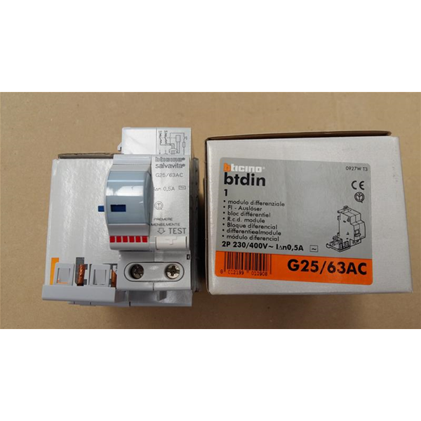 Bticino blocco differenziale ac 2p 40-63a 500ma g25//63ac salvavita ...