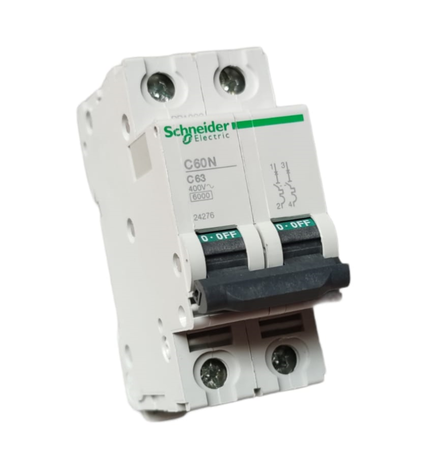 Schneider automatico magnetotermico c60n 6ka 2p 63a curva c 24276 interruttore - Nuovo | Leroy ...