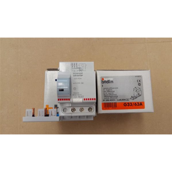 Bticino blocco differenziale a 3p 63a 30ma 0,03a g33//63a salvavita ...