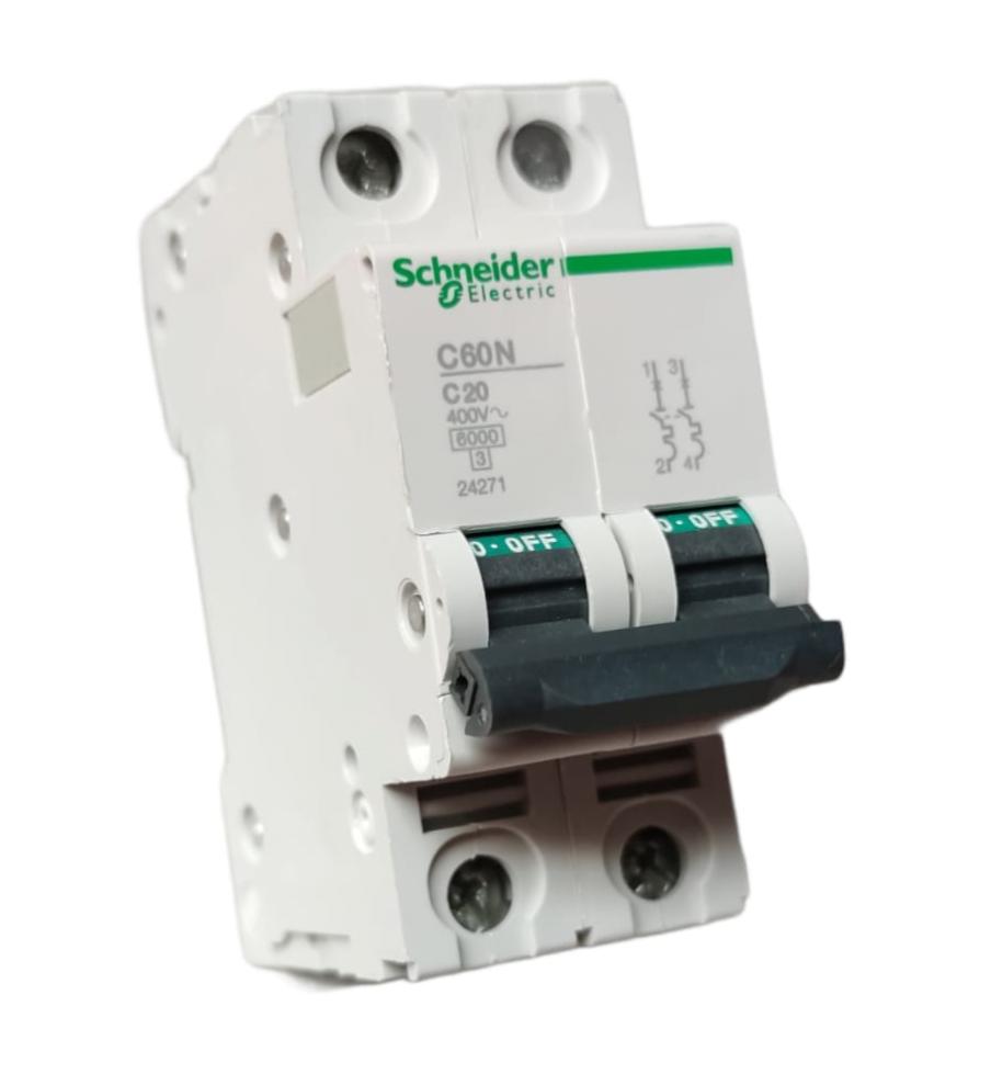 Schneider automatico magnetotermico c60n 6ka 2p 20a curva c 24271 interruttore - Nuovo | Leroy ...