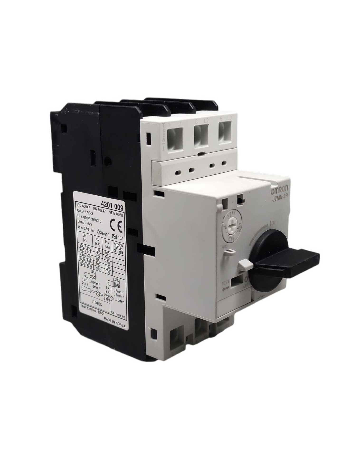 Omron j7mn3r1-23429500 interruttore magnetotermico salvamotore 0,63 1a 400v - Nuovo | Leroy Merlin