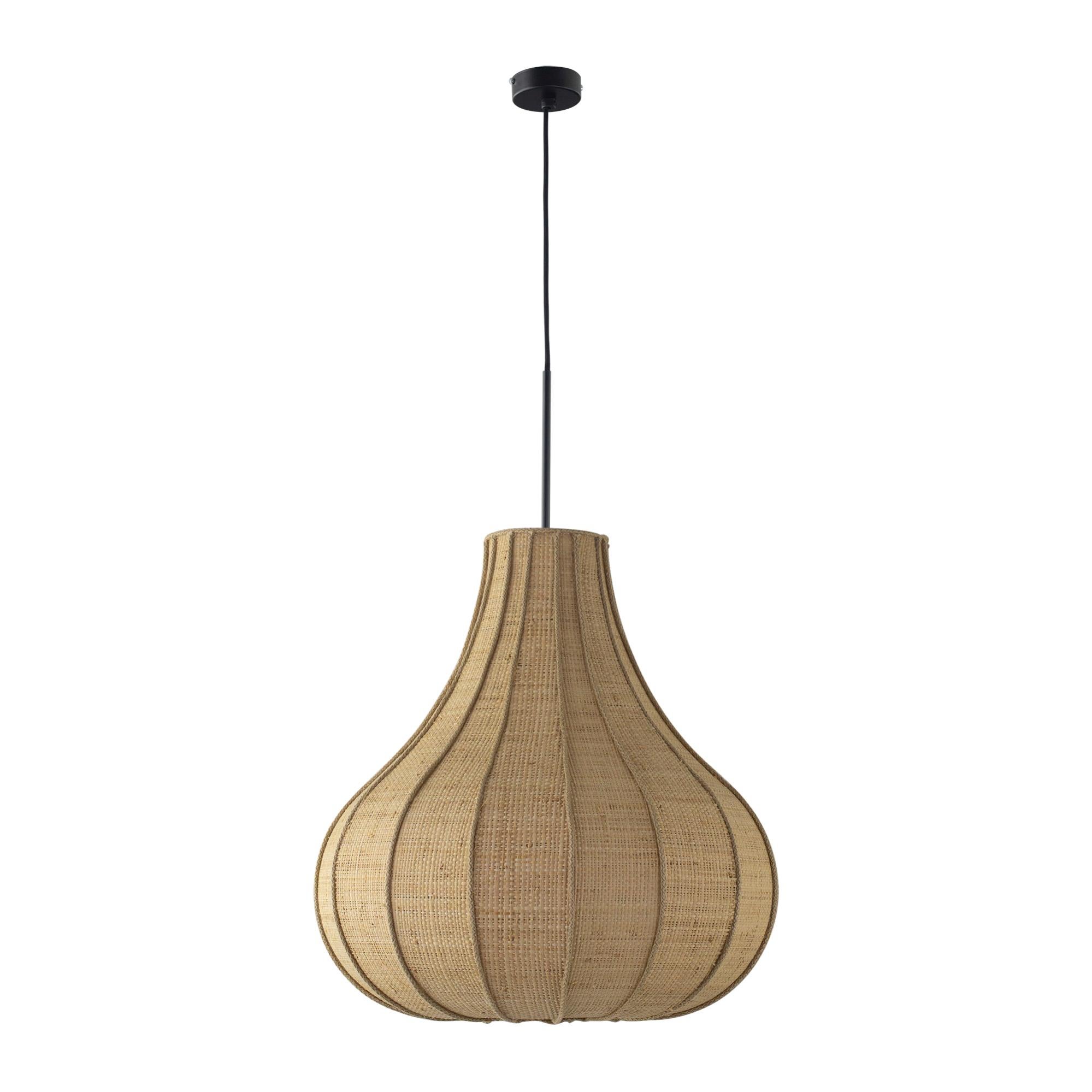 Lámpara de techo rafia natural SIRA 1 luz E27 D50 rafia y beige | Leroy ...