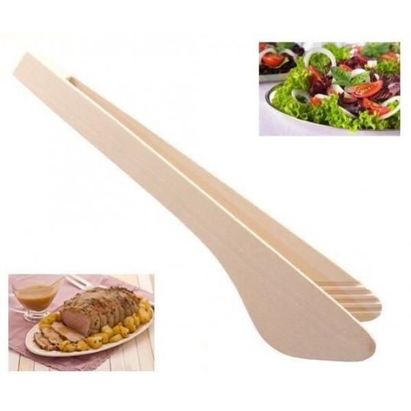 PINZA DA PORTATA CUCINA PER ALIMENTI IN LEGNO PER CARNE VERDURE ...