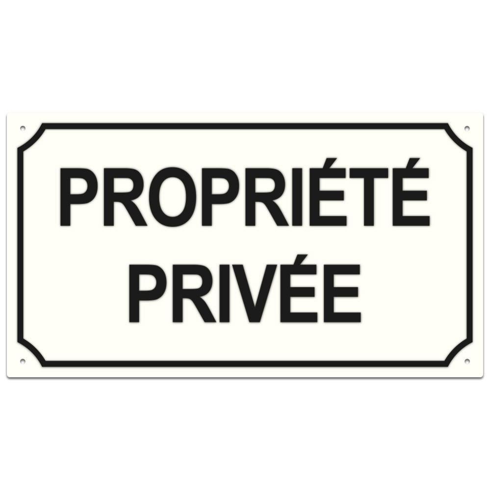 Plaque Propriété Privée en aluminium 1,5mm avec lettres en plexigglass ...