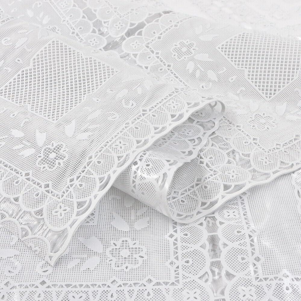Tovaglia Plastificata Ricamata 137X100 cm Effetto Pizzo Ricamo 3D ...