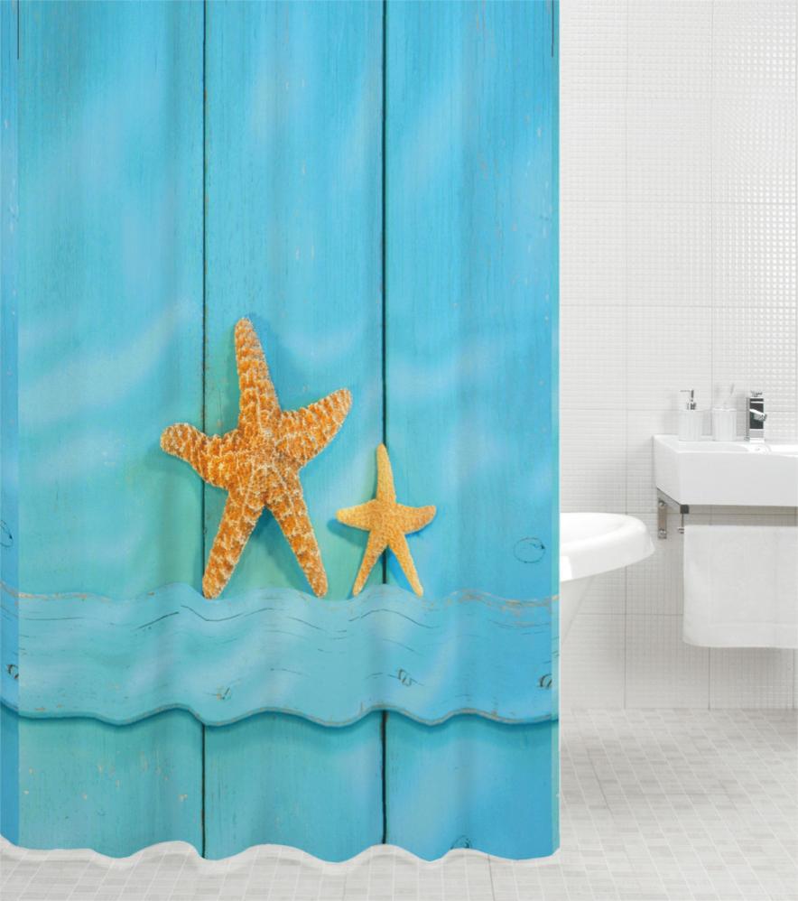 Rideau de douche Starfish 180 x 180 cm | Bricoman