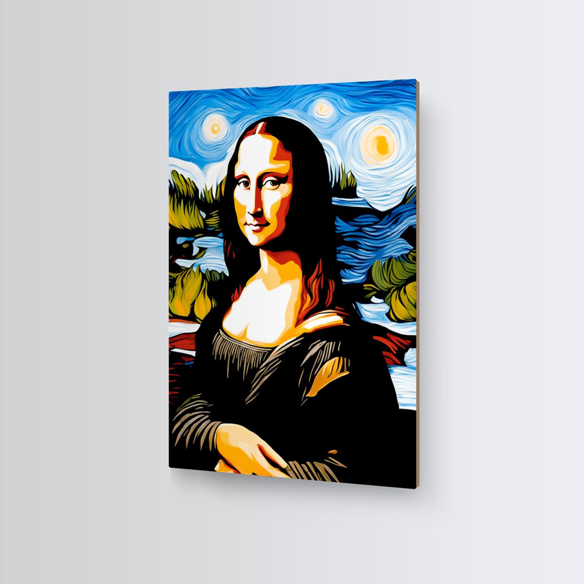 Tableau déco en bois Great Artists Reimagine Famous Artworks #1 18x25 ...