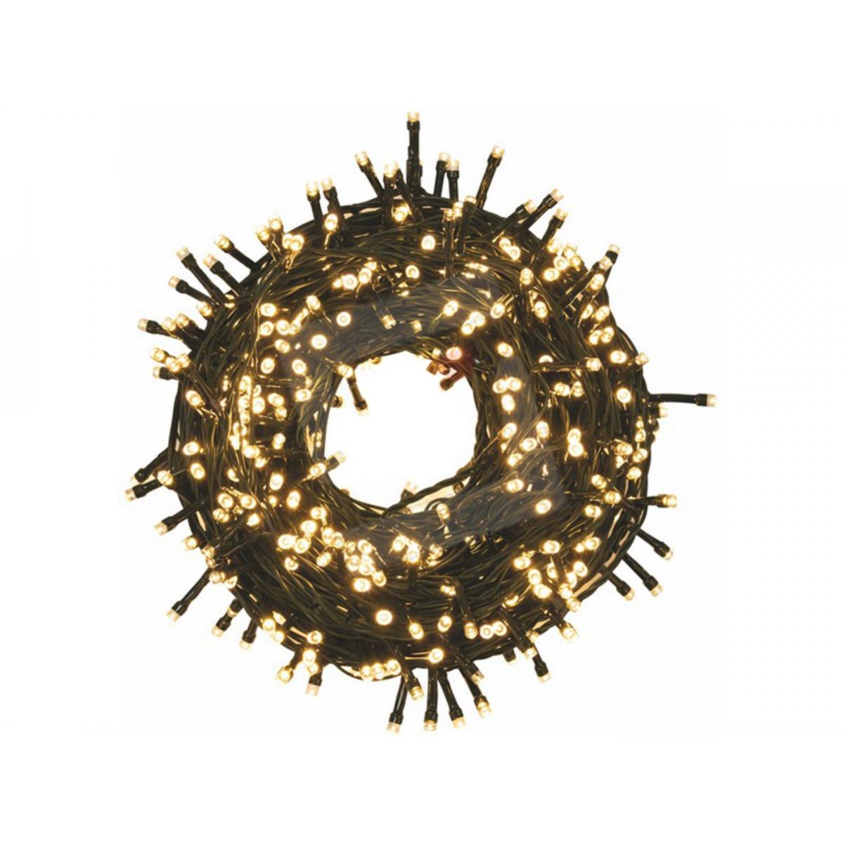 Lucine di Natale 100 Led 4,5 mt Decorazione con Luce Bianco Caldo ...