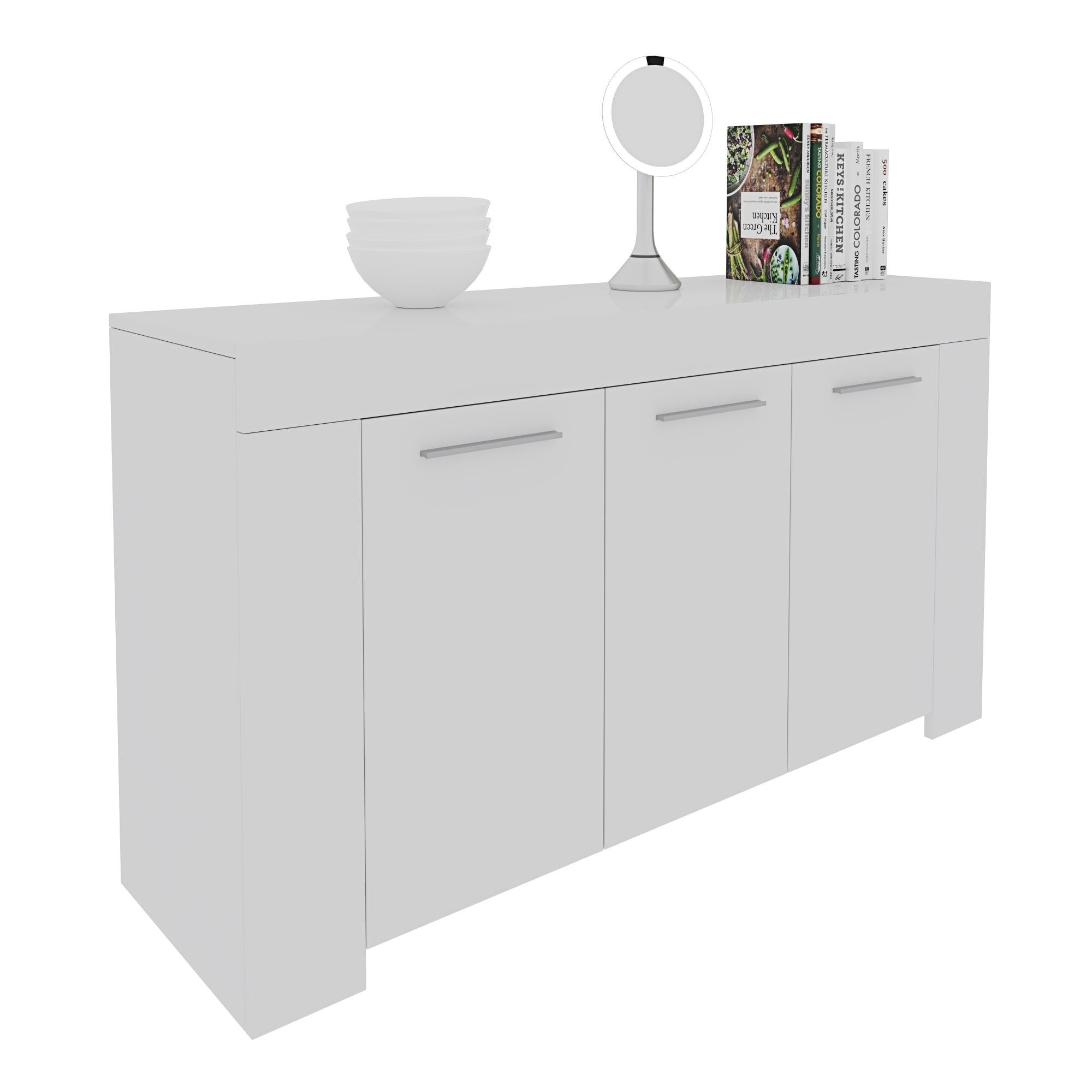 Credenza 3 Ante Design Con 5 Vani Capienti Multi Spazio Stile Moderno ...