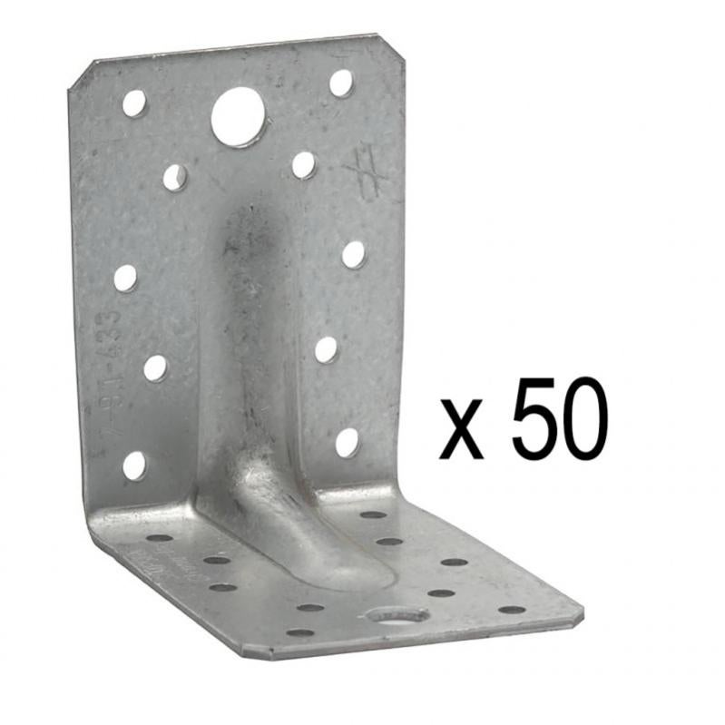 50 Équerres renforcées 65x90x90mm E2/2,5/7090 SIMPSON | Leroy Merlin
