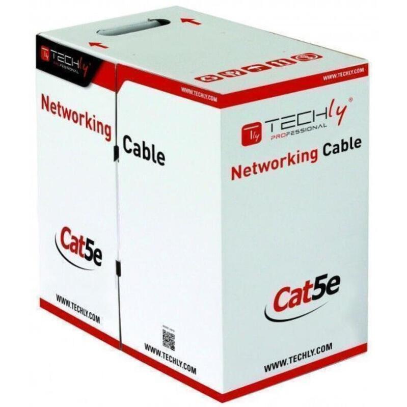 Techly cable de red f/utp cat5e twisted 305m cca exterior | Leroy Merlin