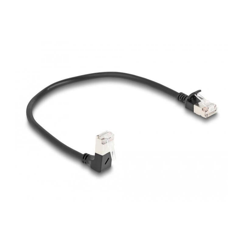 Delock c ble r seau rj45 cat.6a s/ftp slim 90 jusqu' angle / longueur 0,25 m | Leroy Merlin