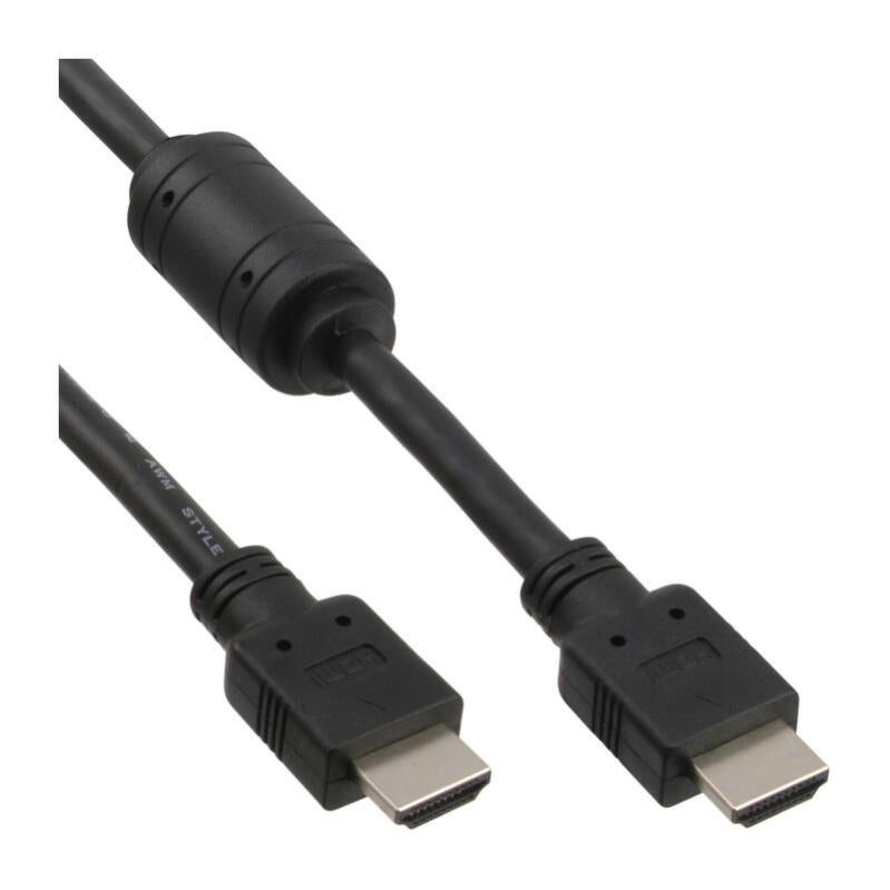 Inline cable hdmi macho + ferrita choke negro 3m | Leroy Merlin