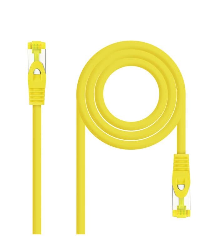 Cordon de raccordement de c ble r seau Nanocable rj45 lszh cat.6a sstp awg26, jaune, 1.0 m ...