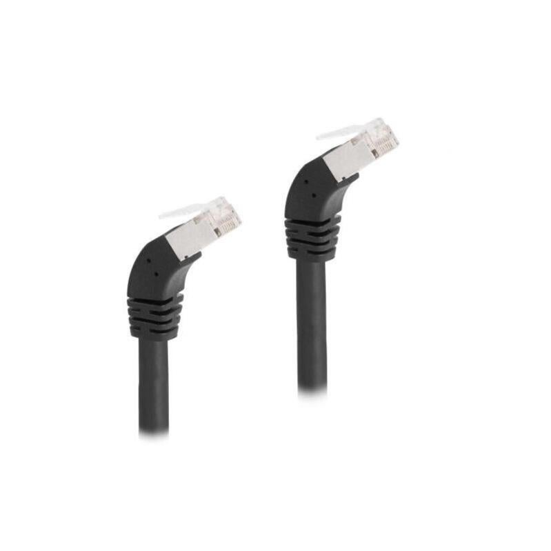 Delock 80274 c ble r seau rj45 cat.6a s/ftp 45 nach unten angulaire 0,5 m noir | Leroy Merlin
