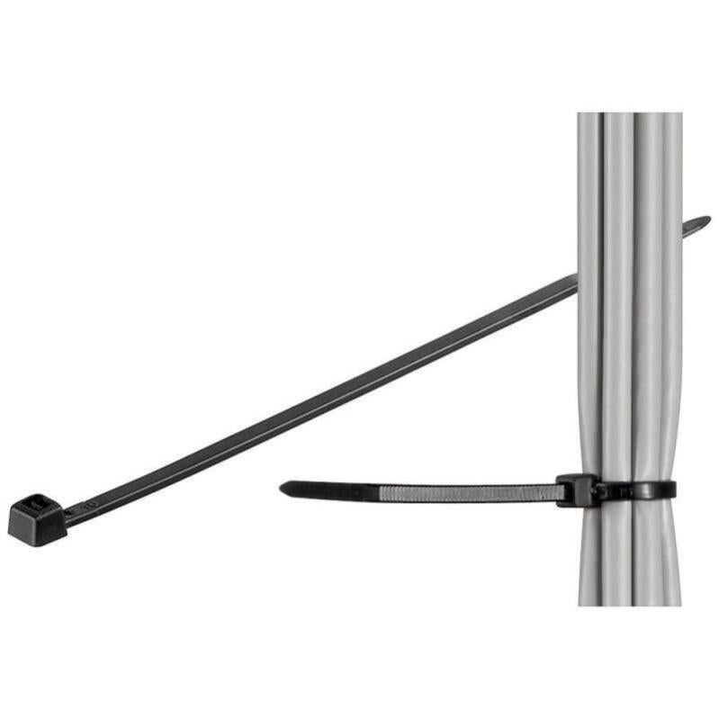 Techly 306356 serre-c bles techly en nylon 100 x 2,5 mm 100 pi ces noir | Leroy Merlin