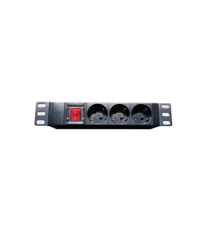 Bande m tallique type pdu Powergreen 10" avec 3 prises plus ...