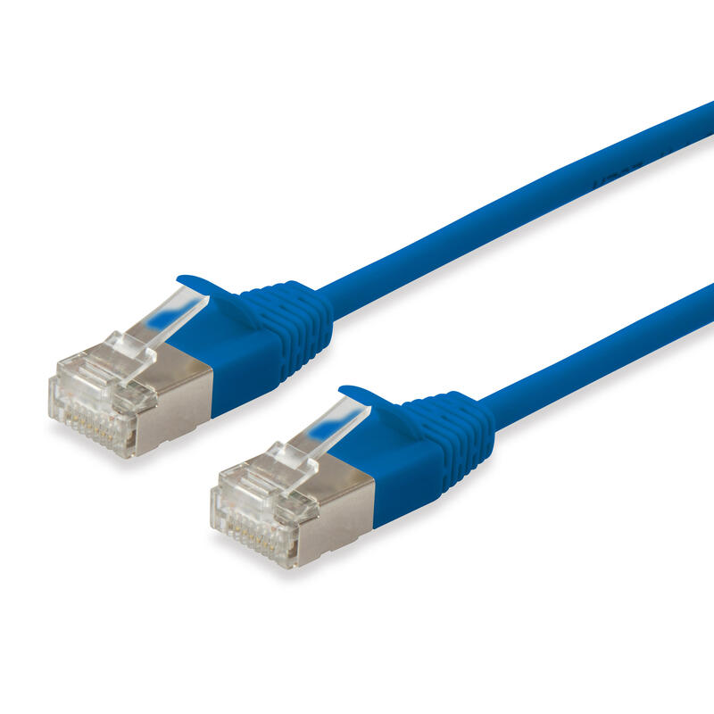 Equip cable de red cat6a f/ftp 2xrj45 5.00m azul slim lszh | Leroy Merlin