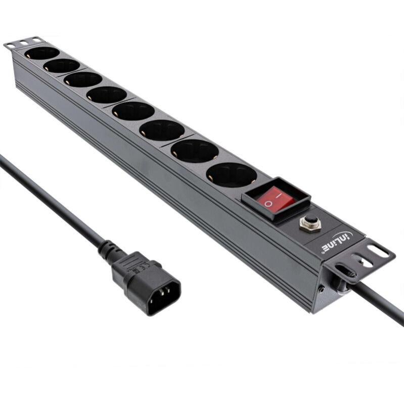 Regleta de enchufes inline de 19", 8 vÍas cee7/7, enchufe c14 ...